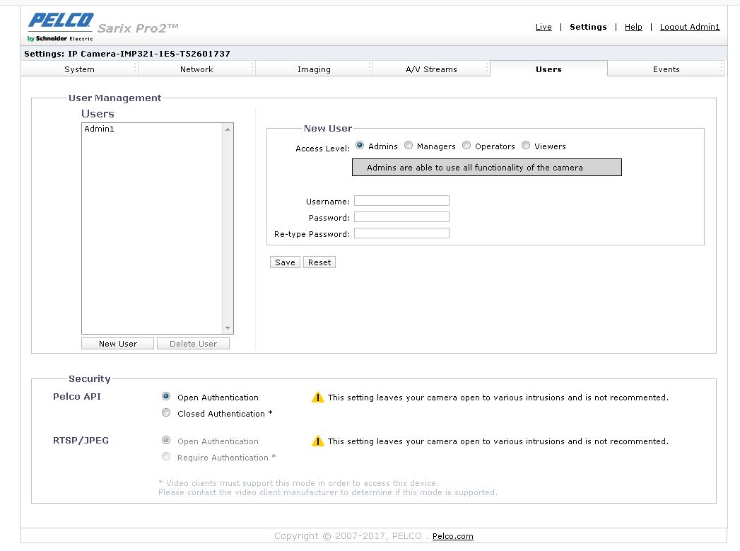 VxPro: Enable TLS with Pelco Cameras