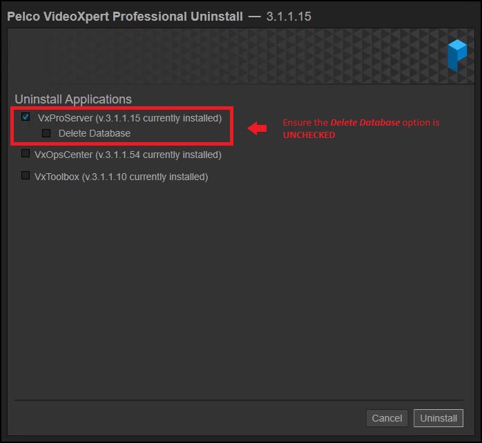 VxPro: How to change the exports directory after installation.