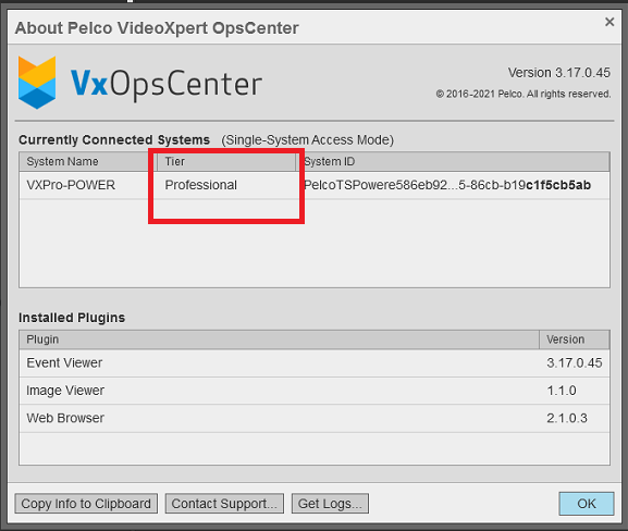 How to find which VideoXpert software is running