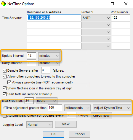 Configuration of NetTime for VideoXpert and DSSRV Systems