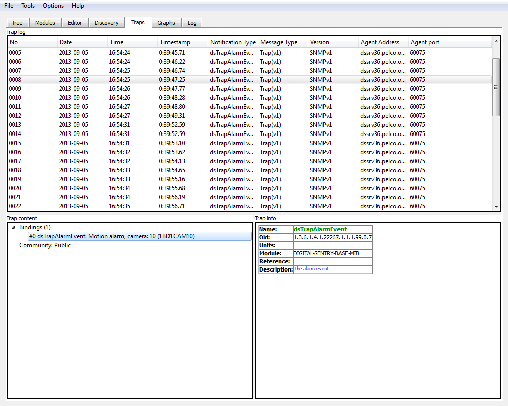 Enable and configure SNMP on the Digital Sentry video recorder