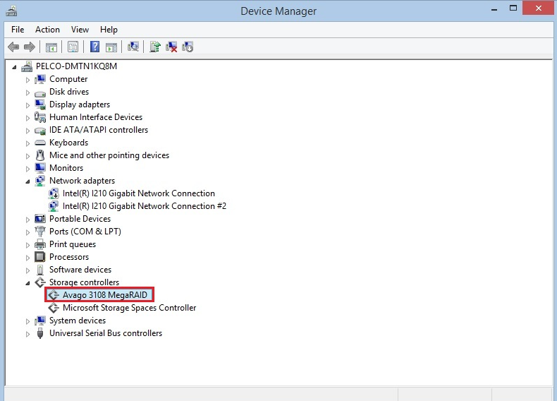 VxS: How to update the Windows Drivers for the RAID controller