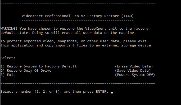 VxPro: How to run the factory recovery on the VxPro ECO, FLEX and POWER ...