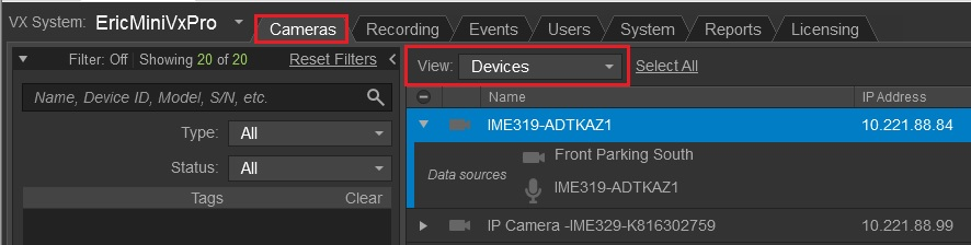 VideoXpert How to Rename Cameras Streams and Data Sources