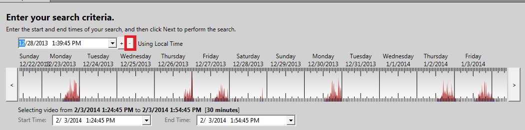 DS ControlPoint playback history and recorded video indicators.