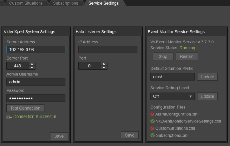 Creating an Alarm on a Camera through the Event Monitor Configuration Tool