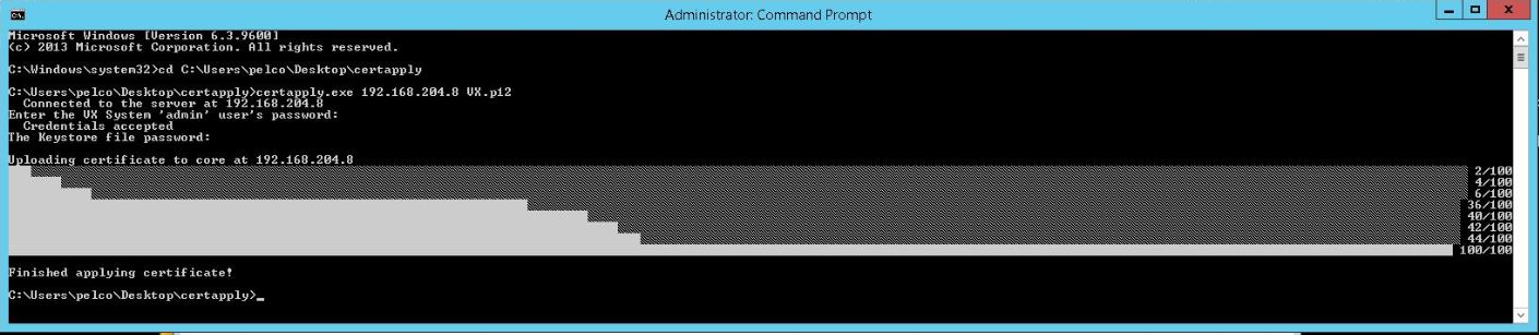 How to apply a signed X509 Certificate to Vx Enterprise v3.x System