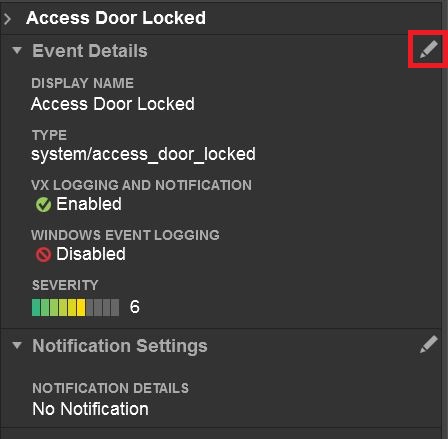 VX: Disable Events Logging and Notification