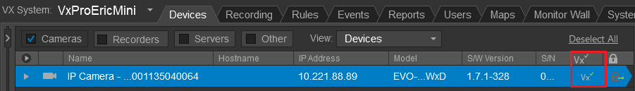 VxPro: How to add an EVO-180 panoramic IP camera to VideoXpert