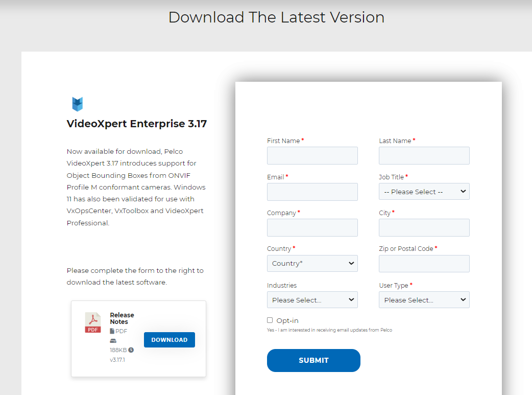 Where to download the latest version of VideoXpert Enterprise or ...