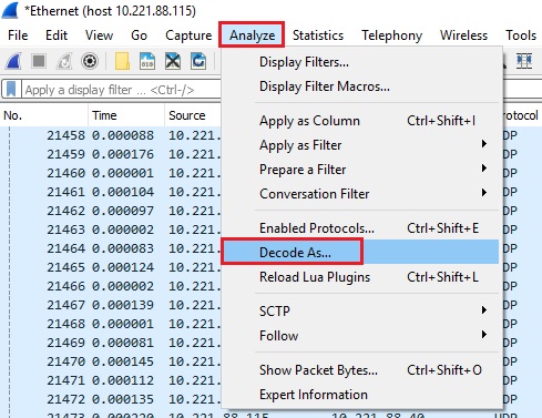 How to determine UDP packet loss of IP cameras connected to a Pelco VMS