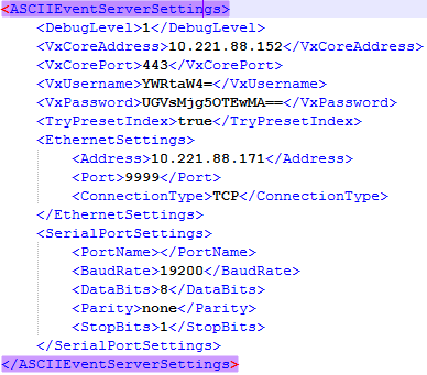 VideoXpert 3.x: ASCII / PLC Setup