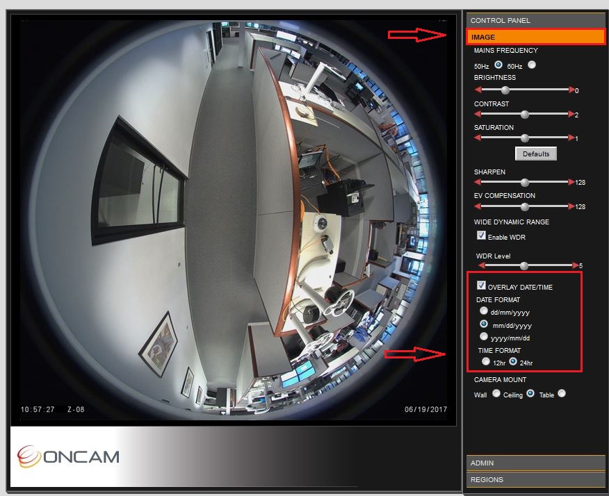 How to access the on-screen display (OSD) in Pelco IP Cameras