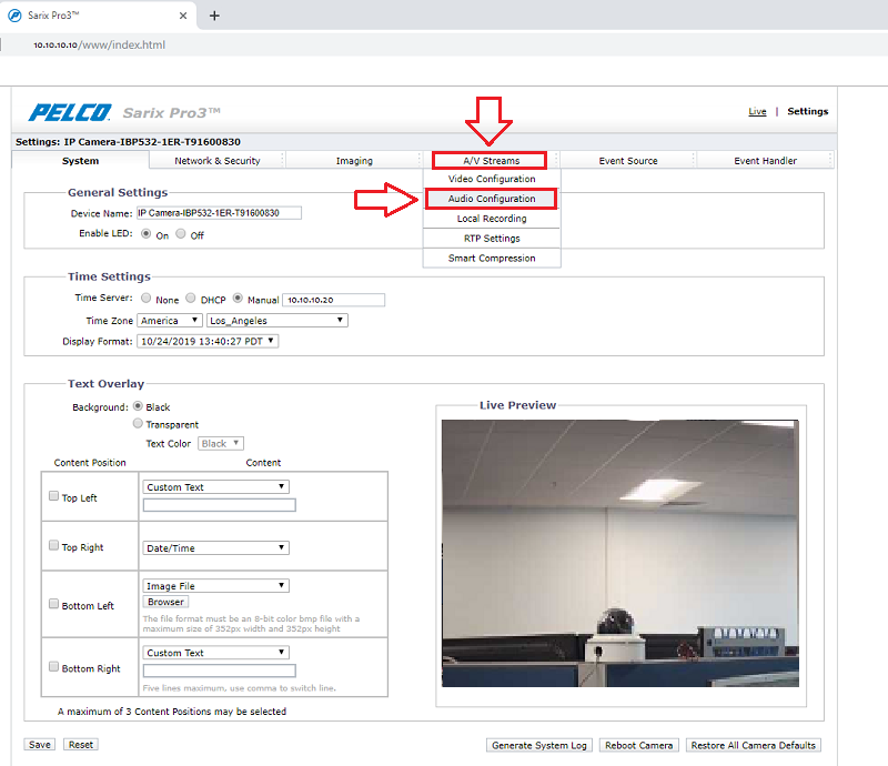 Milestone does not recognize that a Sarix Pro3 camera has Audio.