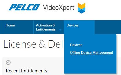 VideoXpert: Licensing Procedure