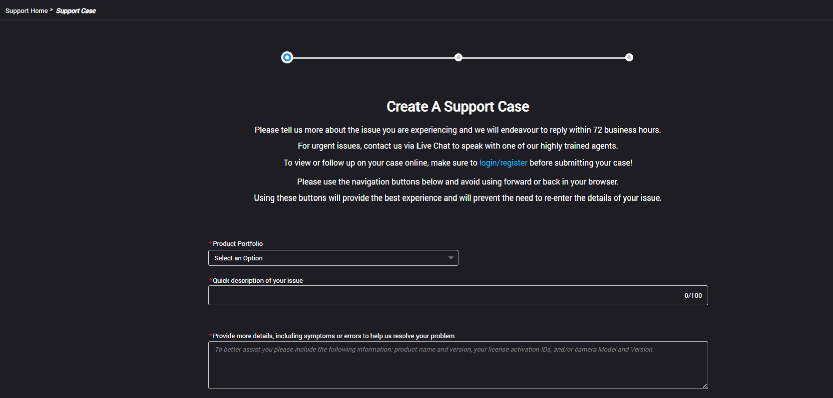 How to Open a Support Case through the Pelco Support Community