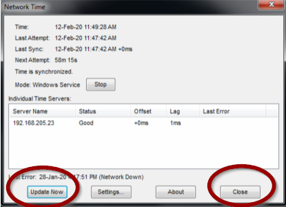 Configuration of NetTime for VideoXpert and DSSRV Systems